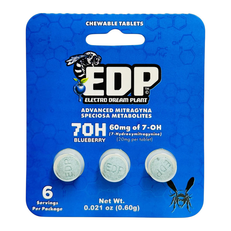 EDP 60MG 7-HYDROXY BLUEBERRY 3CT (12PK) - crowndistro